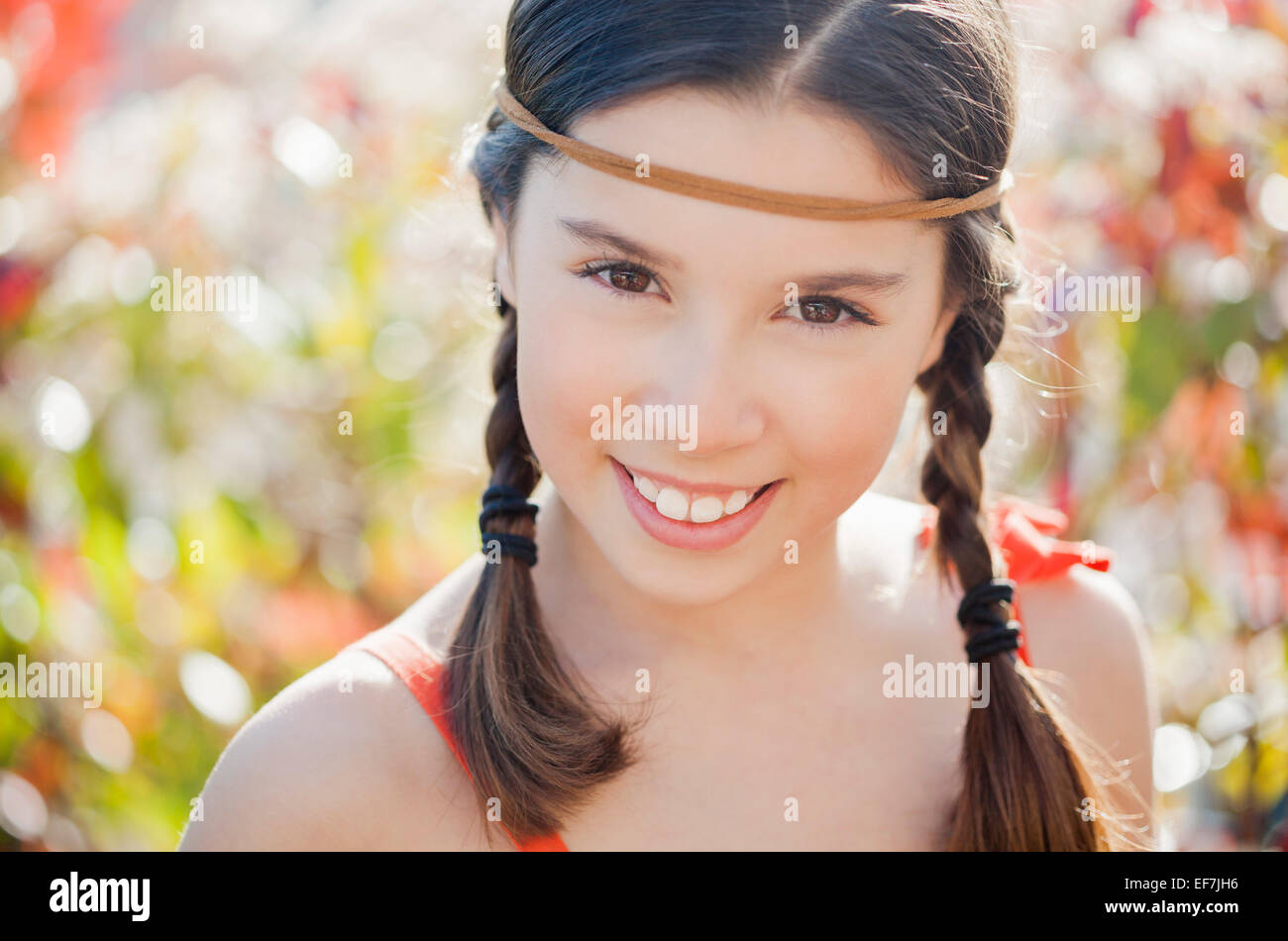 Portrait of a happy girl Stock Photo - Alamy