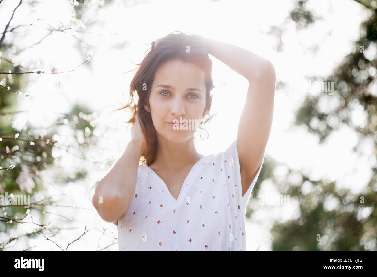Beautiful female posing camera hi-res stock photography and images - Alamy