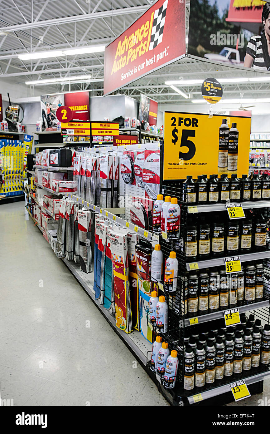 A wide range of products for sale in an auto parts shop Stock Photo - Alamy