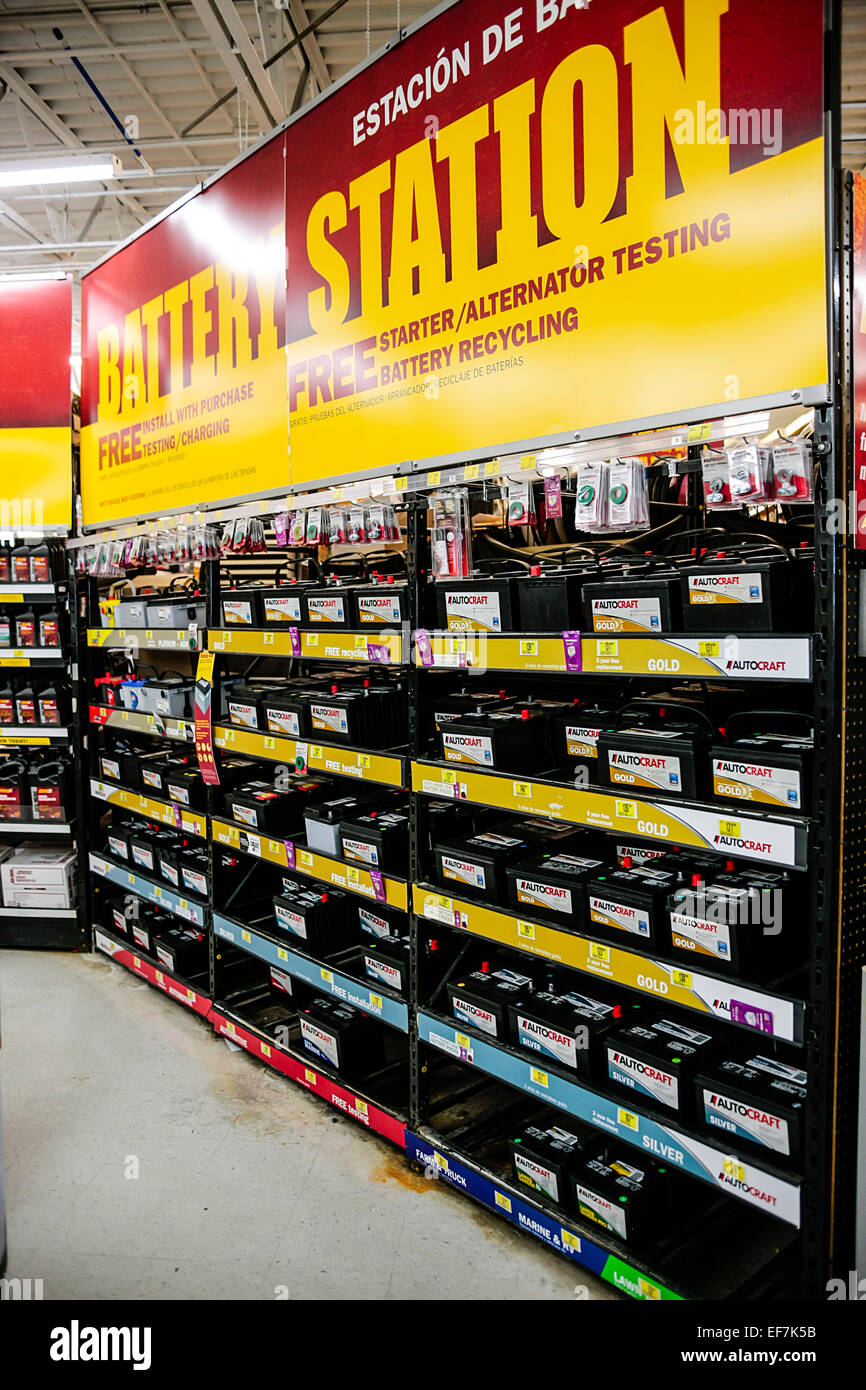 A wide range of products for sale in an auto parts shop Stock Photo - Alamy