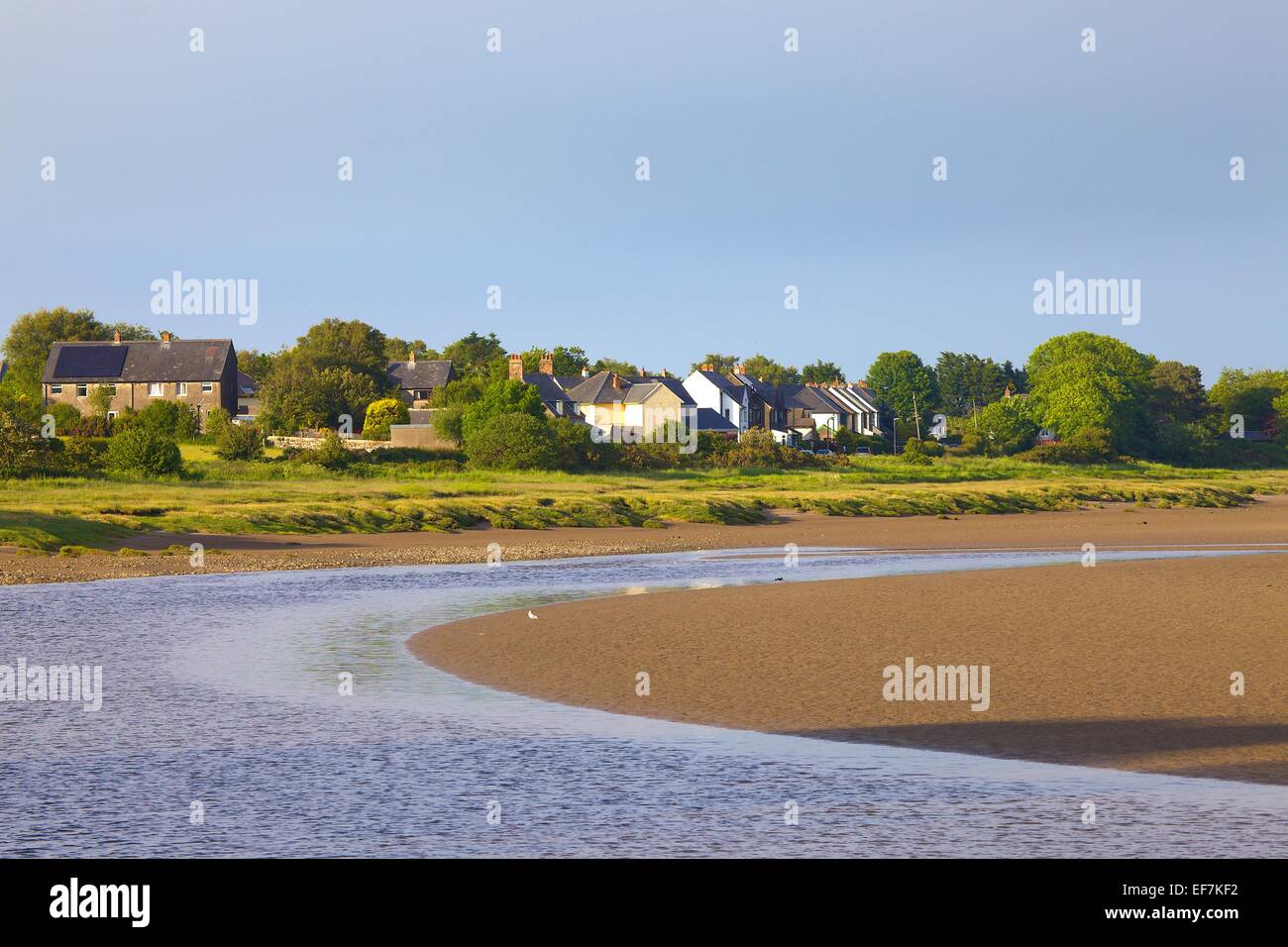Wampool River, coast line at Anthorn, Cumbria, England, UK Stock Photo ...