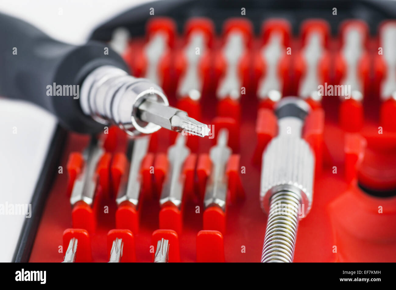 Screwdriver kit close-up Stock Photo - Alamy