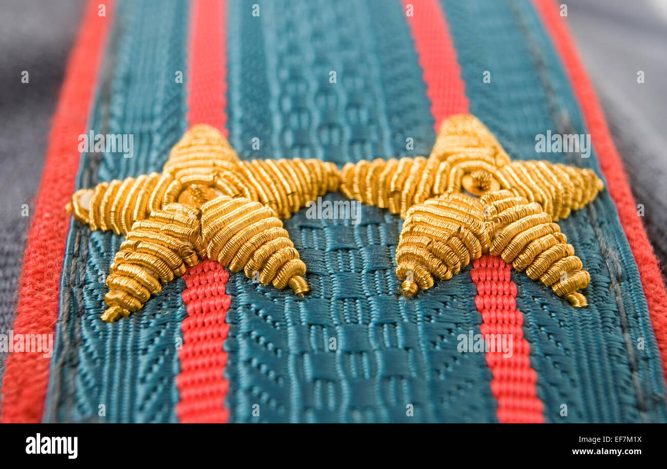 Shoulder strap of lieutenant colonel of russian police Stock Photo - Alamy