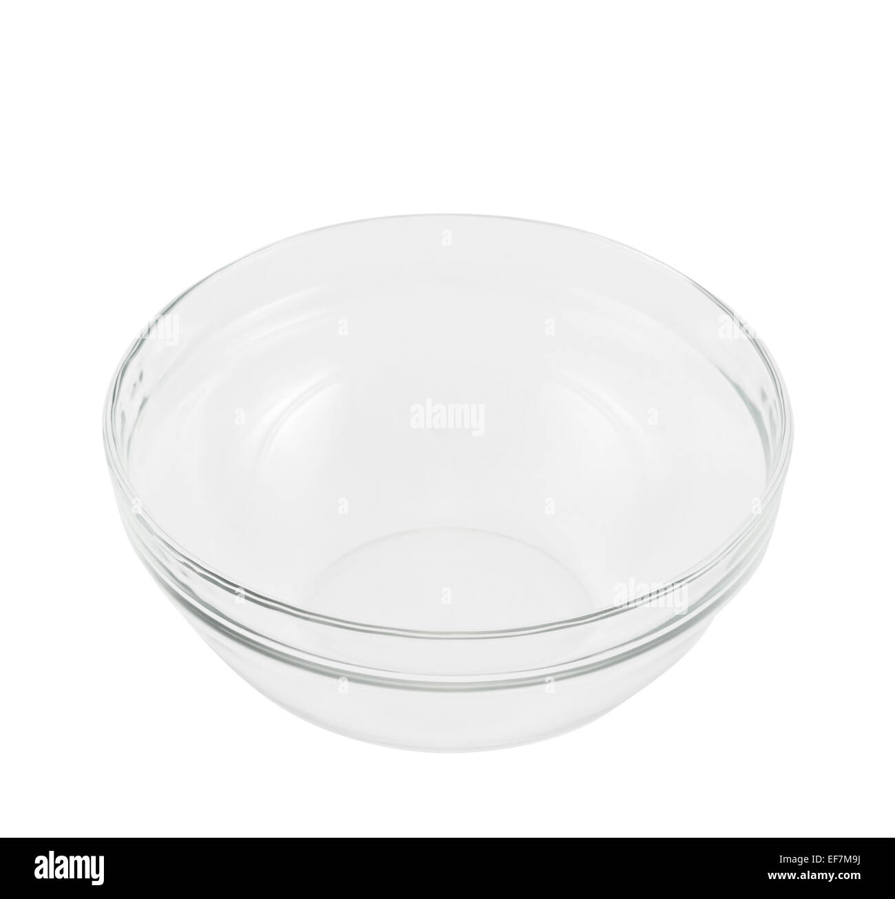 Empty glass bowl over white background Stock Photo - Alamy