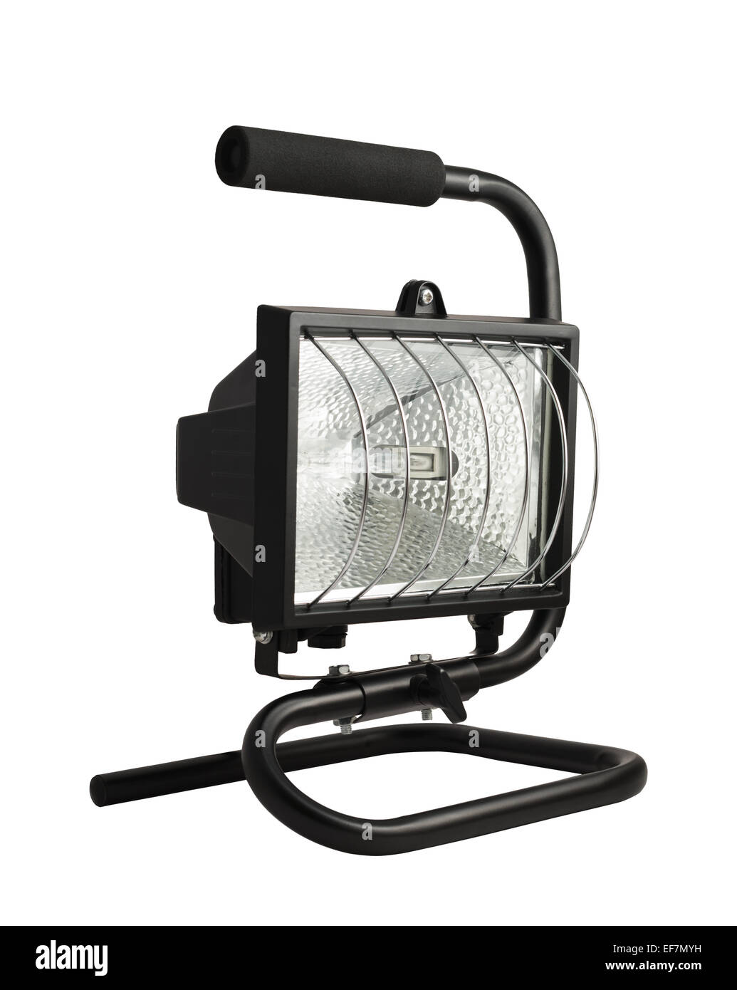 Portable halogen construction lamp isolated Stock Photo - Alamy