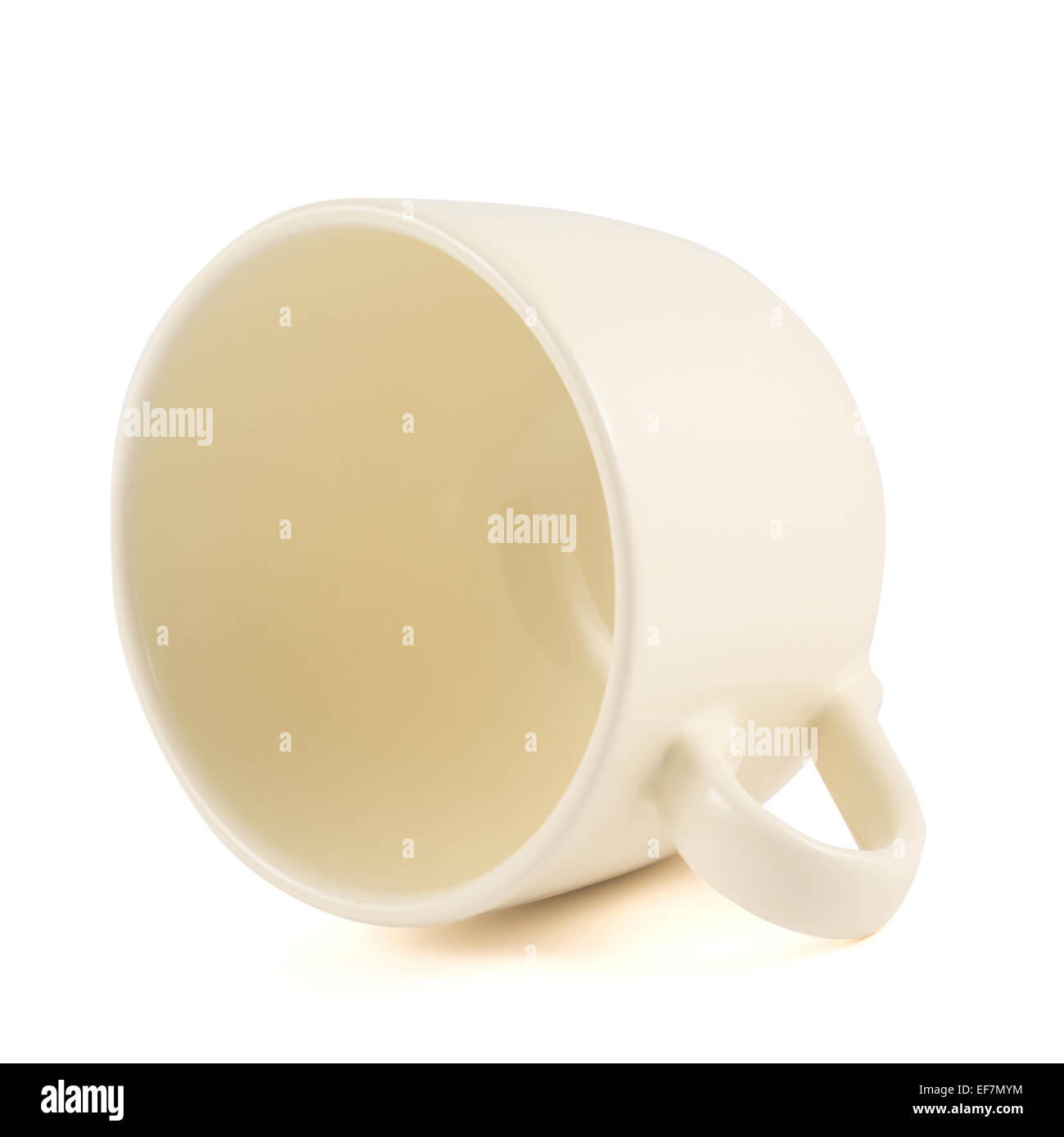 Ceramic cream colored cup isolated Stock Photo - Alamy
