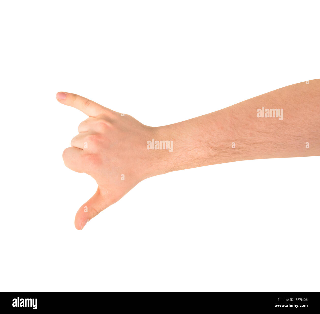 Be on call hand gesture isolated Stock Photo - Alamy