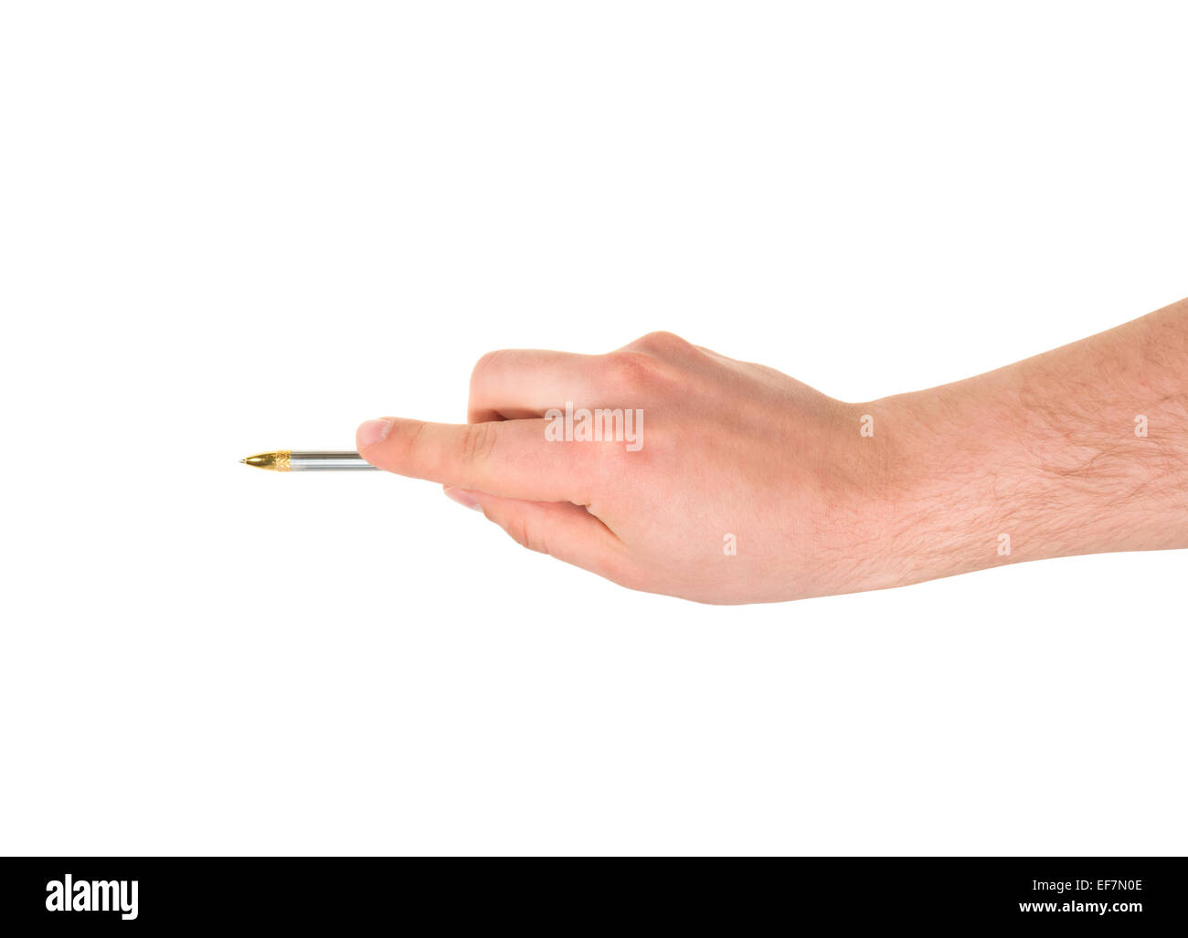 Hand holding a pen isolated Stock Photo - Alamy