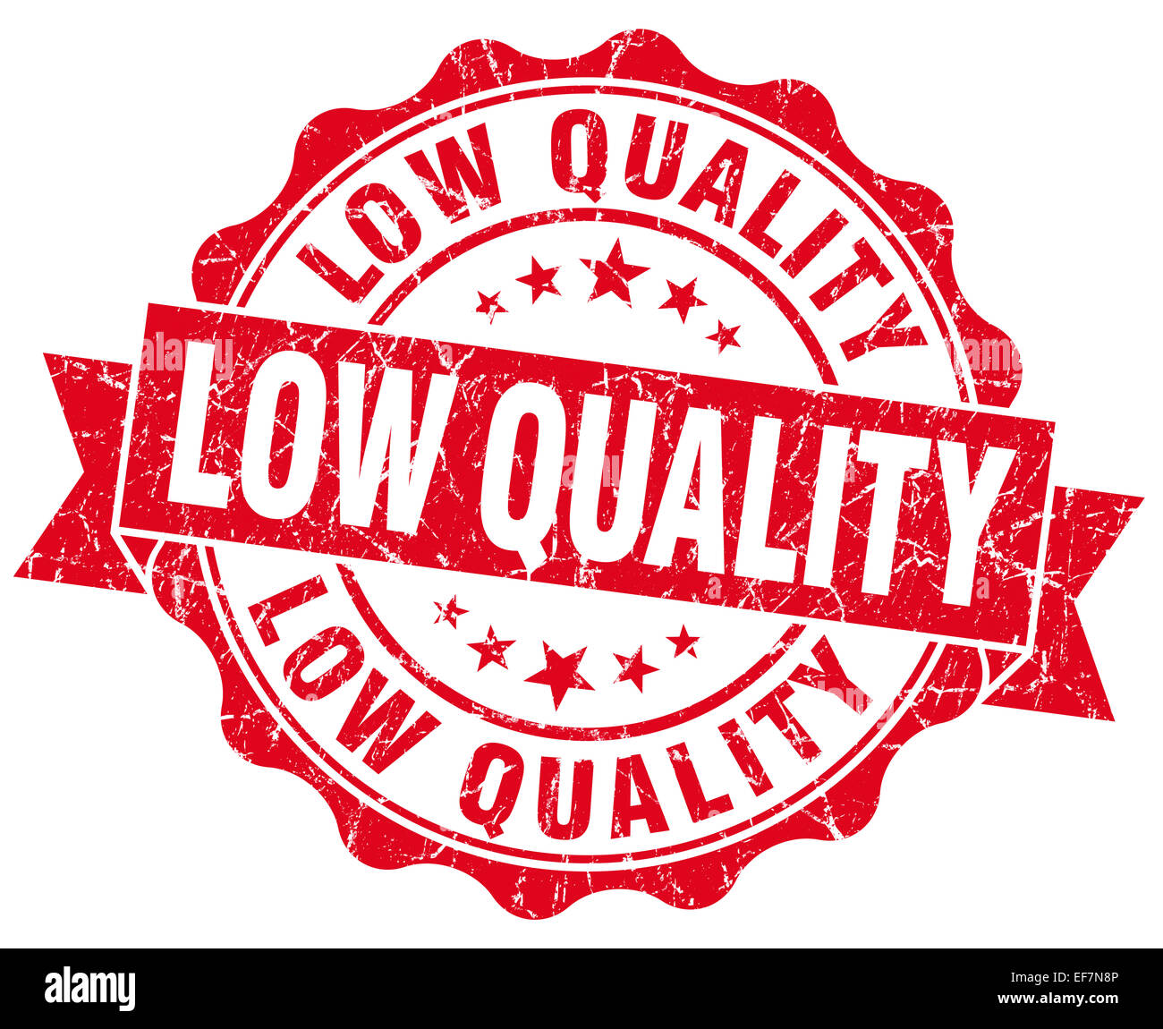 low quality red grunge seal isolated on white Stock Photo - Alamy