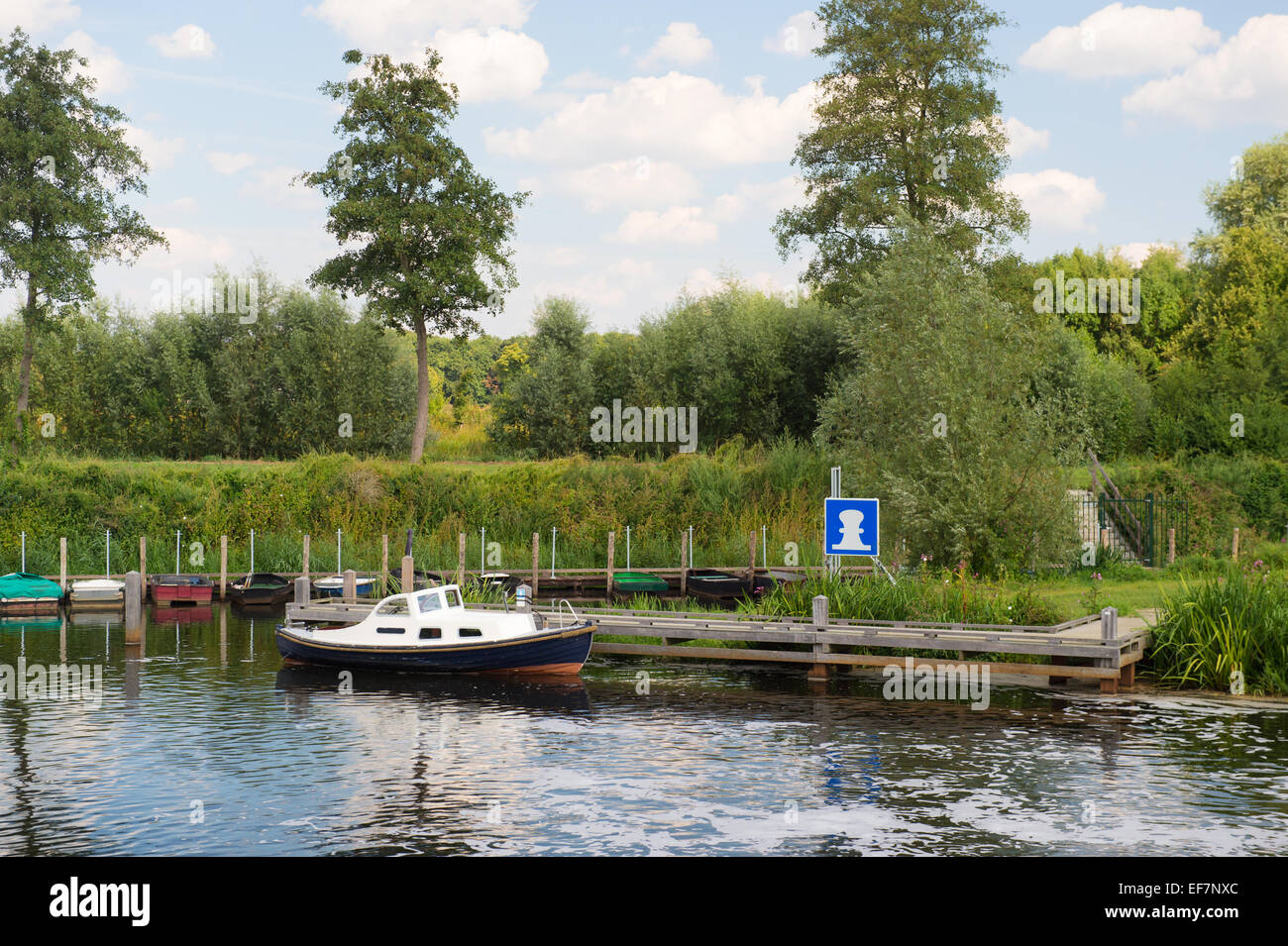 Dutch river in tranquil landscape Stock Photo - Alamy