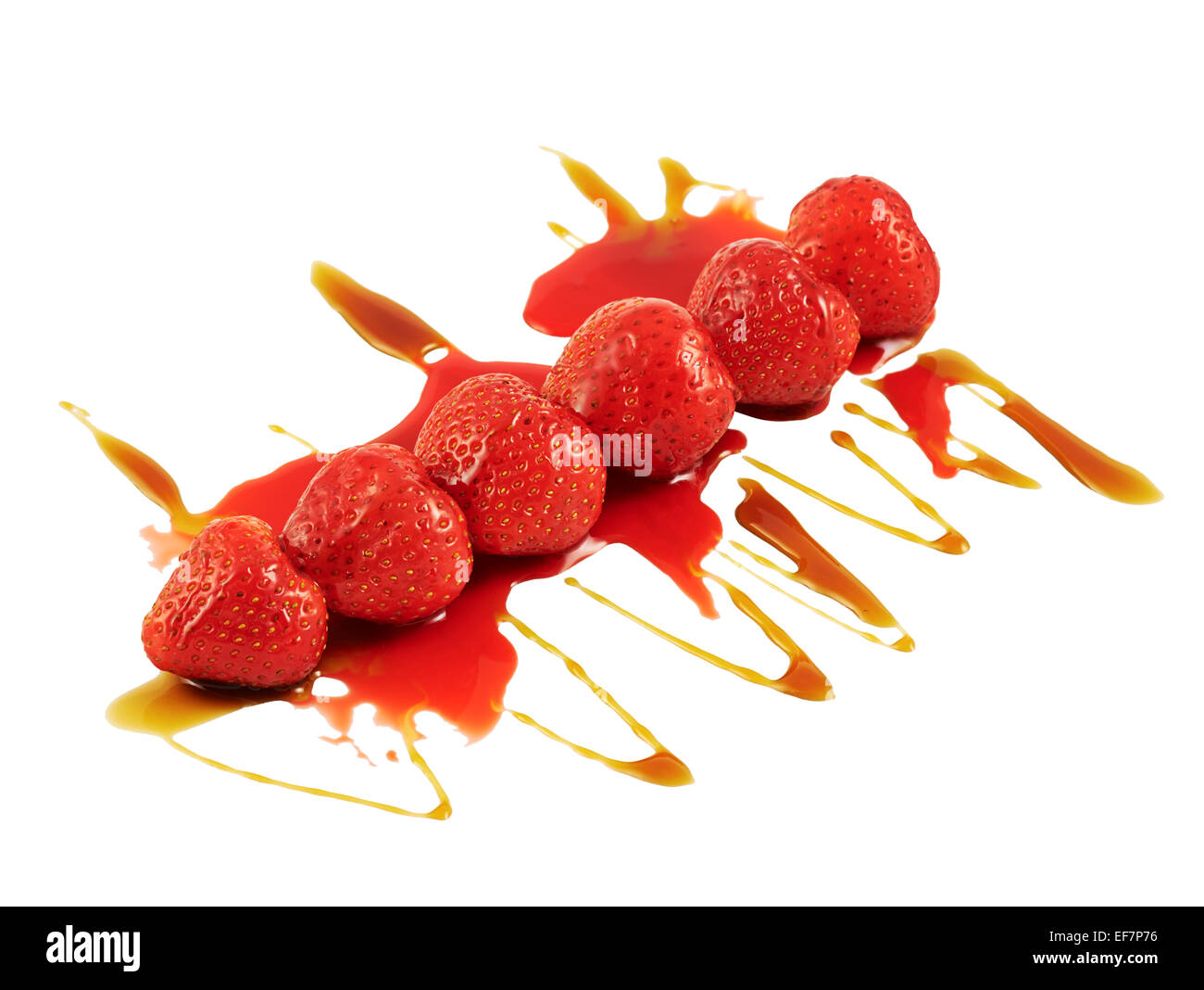 Strawberry composition isolated Stock Photo - Alamy
