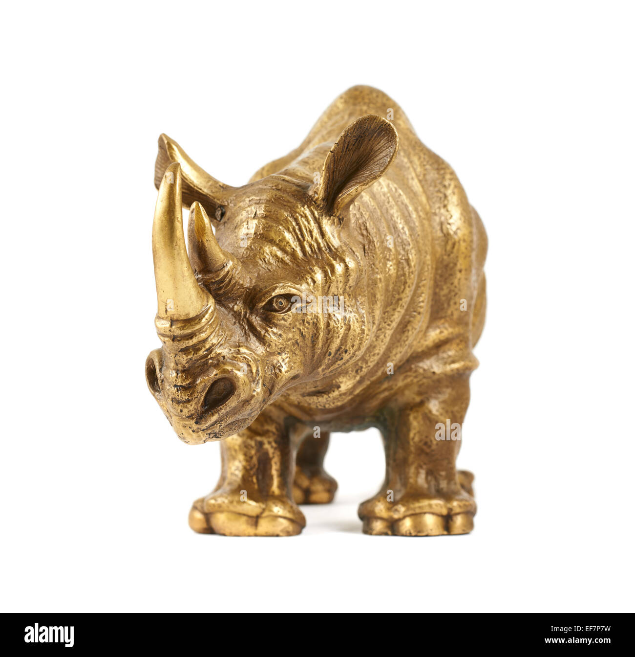 Rhinoceros rhino sculpture isolated Stock Photo - Alamy