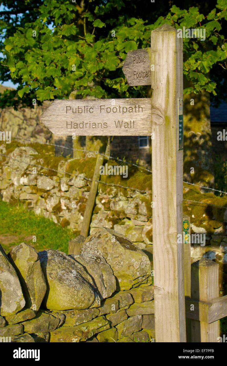 Sign Post Hadrians Wall Path High Resolution Stock Photography and ...