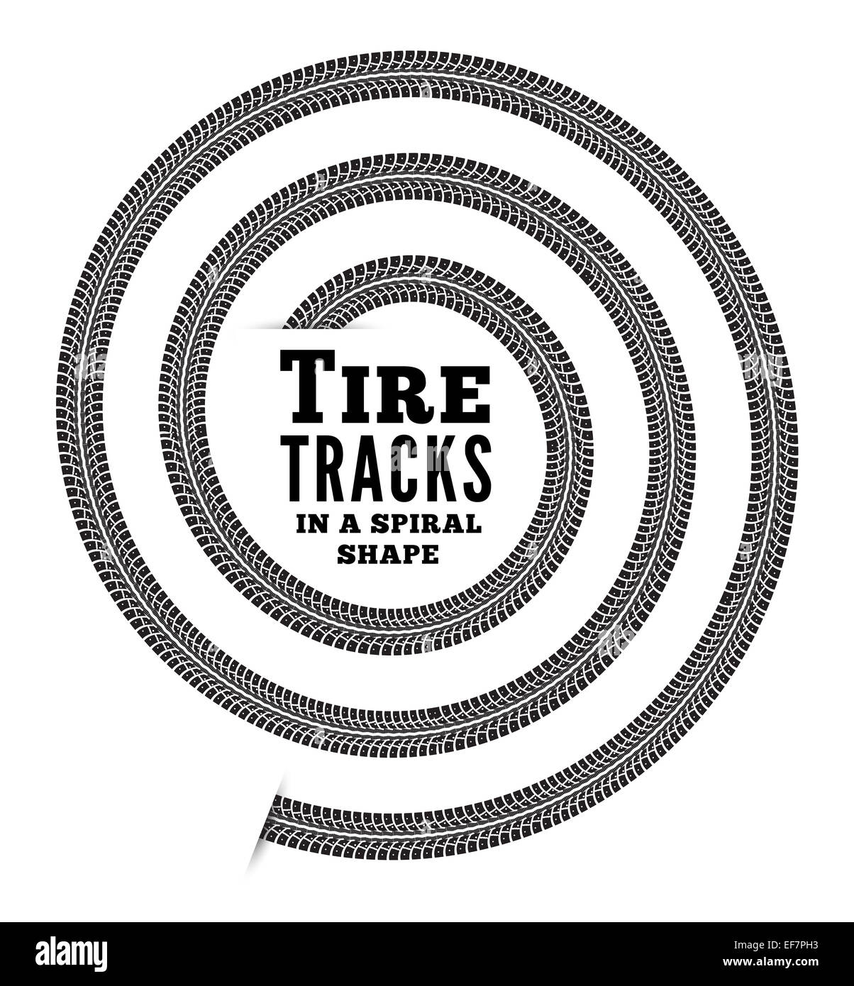 Tire tracks graphic Cut Out Stock Images & Pictures - Alamy