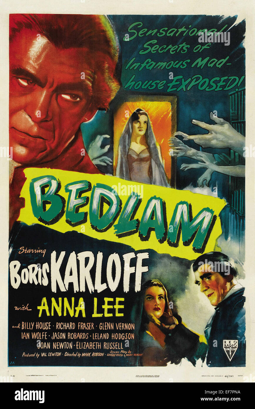 Bedlam movie poster display hi-res stock photography and images - Alamy