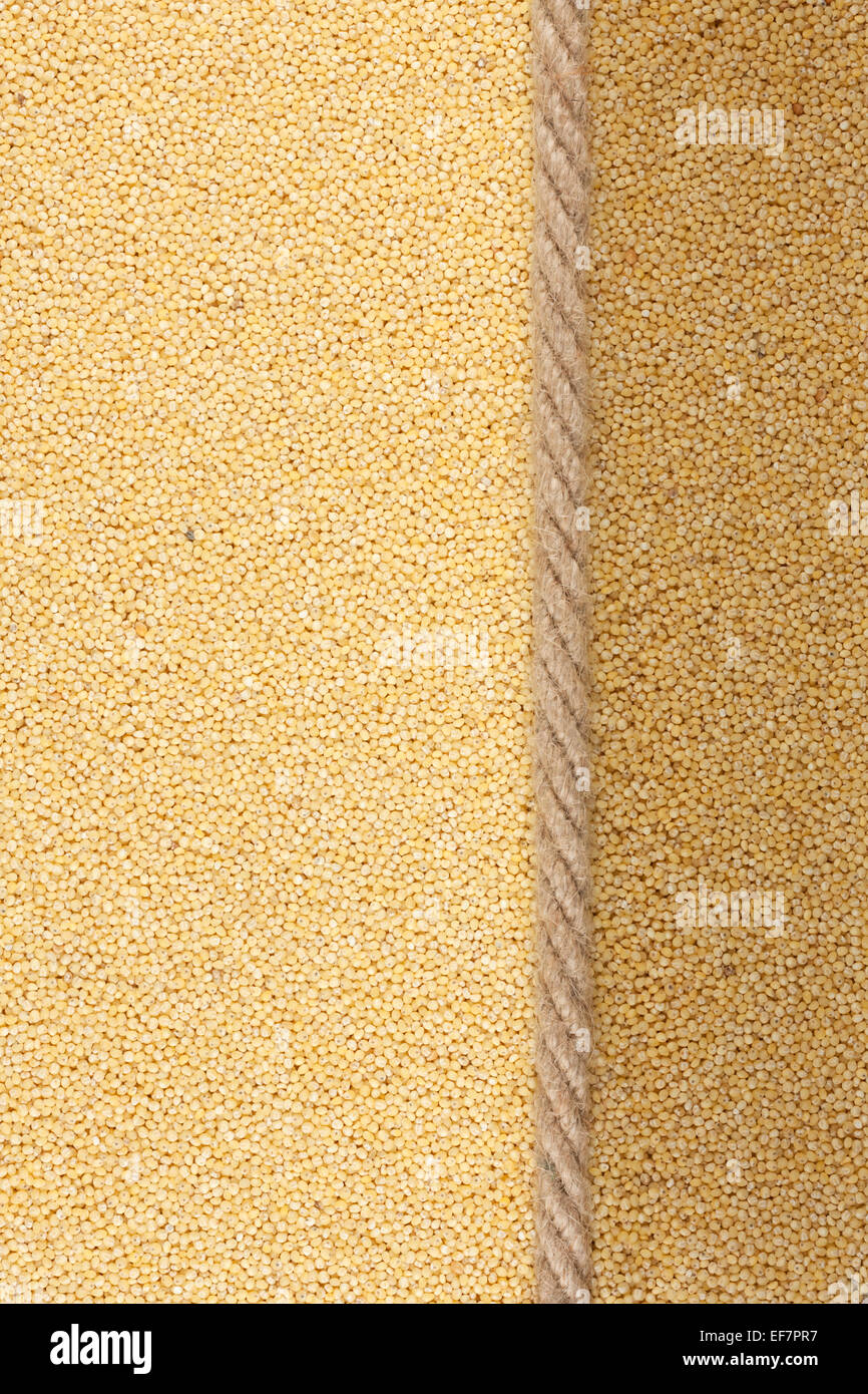 Illuminated and dark millet and rope, for the menu Stock Photo - Alamy