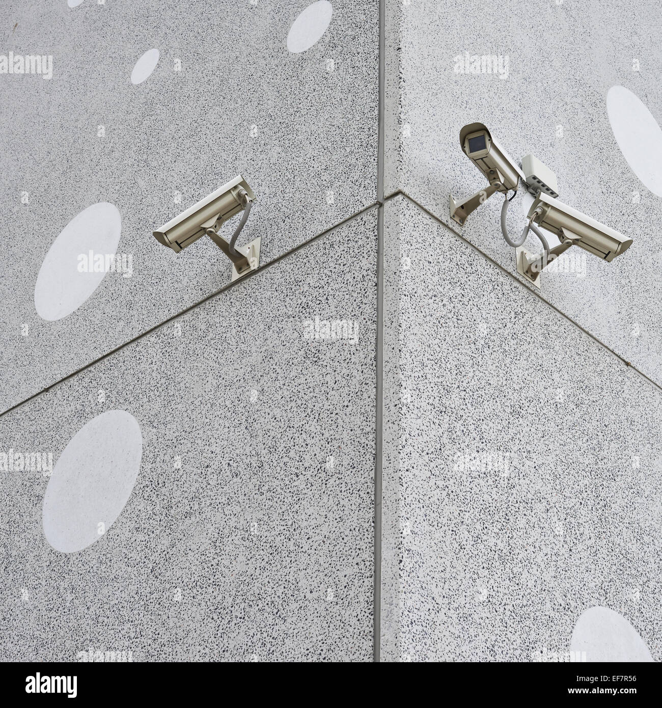 CCTV camera on the wall Stock Photo - Alamy
