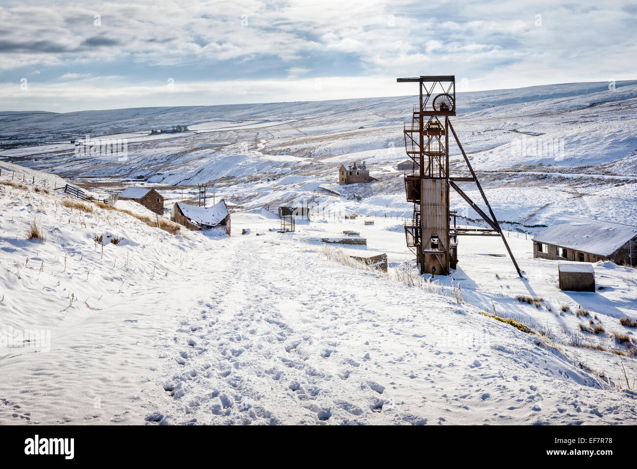 Pithead at Groverake Mine Stock Photo - Alamy