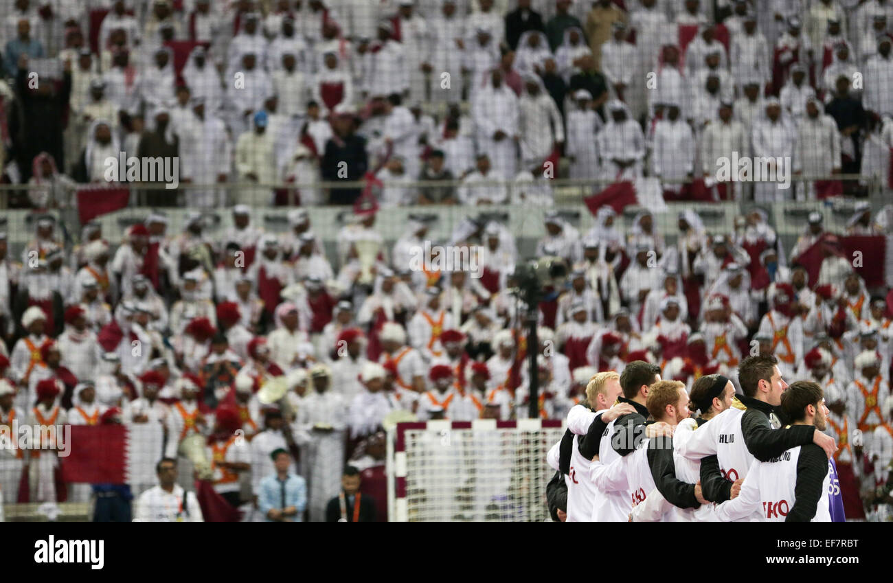 Germany's team seen prior to the men's Handball World Championship 2015 ...