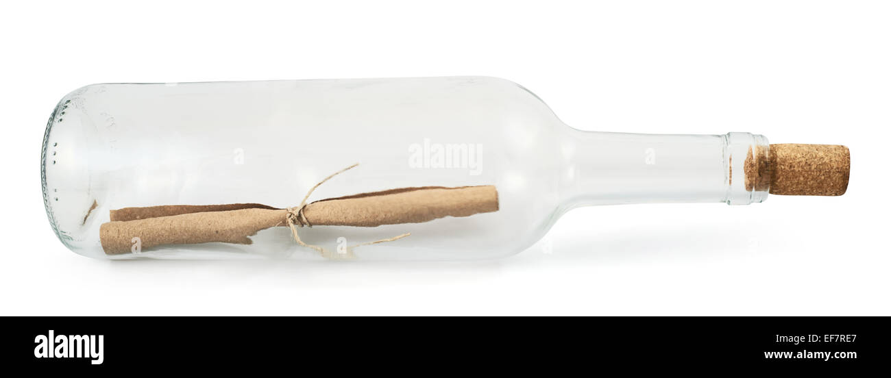 Bottle with a message inside Stock Photo - Alamy