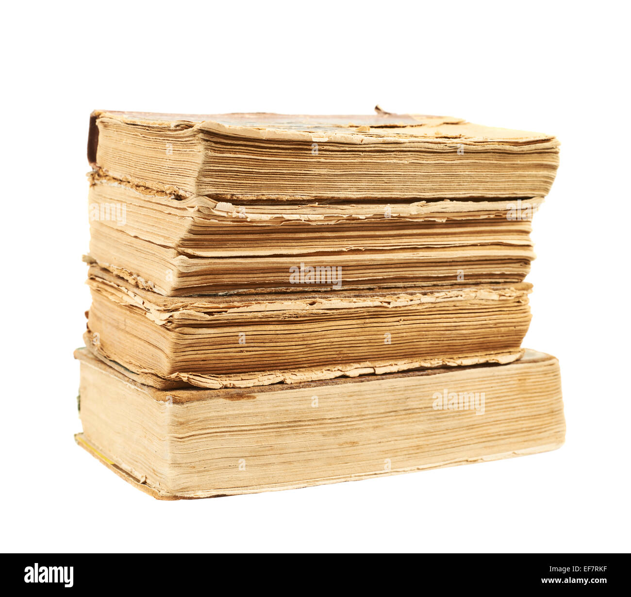 Stack of old decrepit books isolated Stock Photo - Alamy