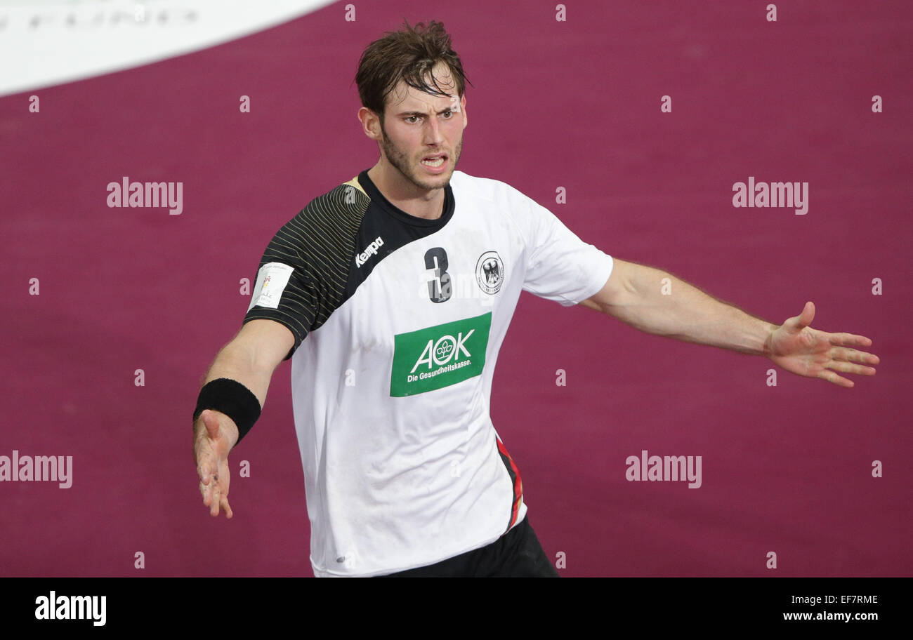 Germany's Uwe Gensheimer reacts during the men's Handball World ...