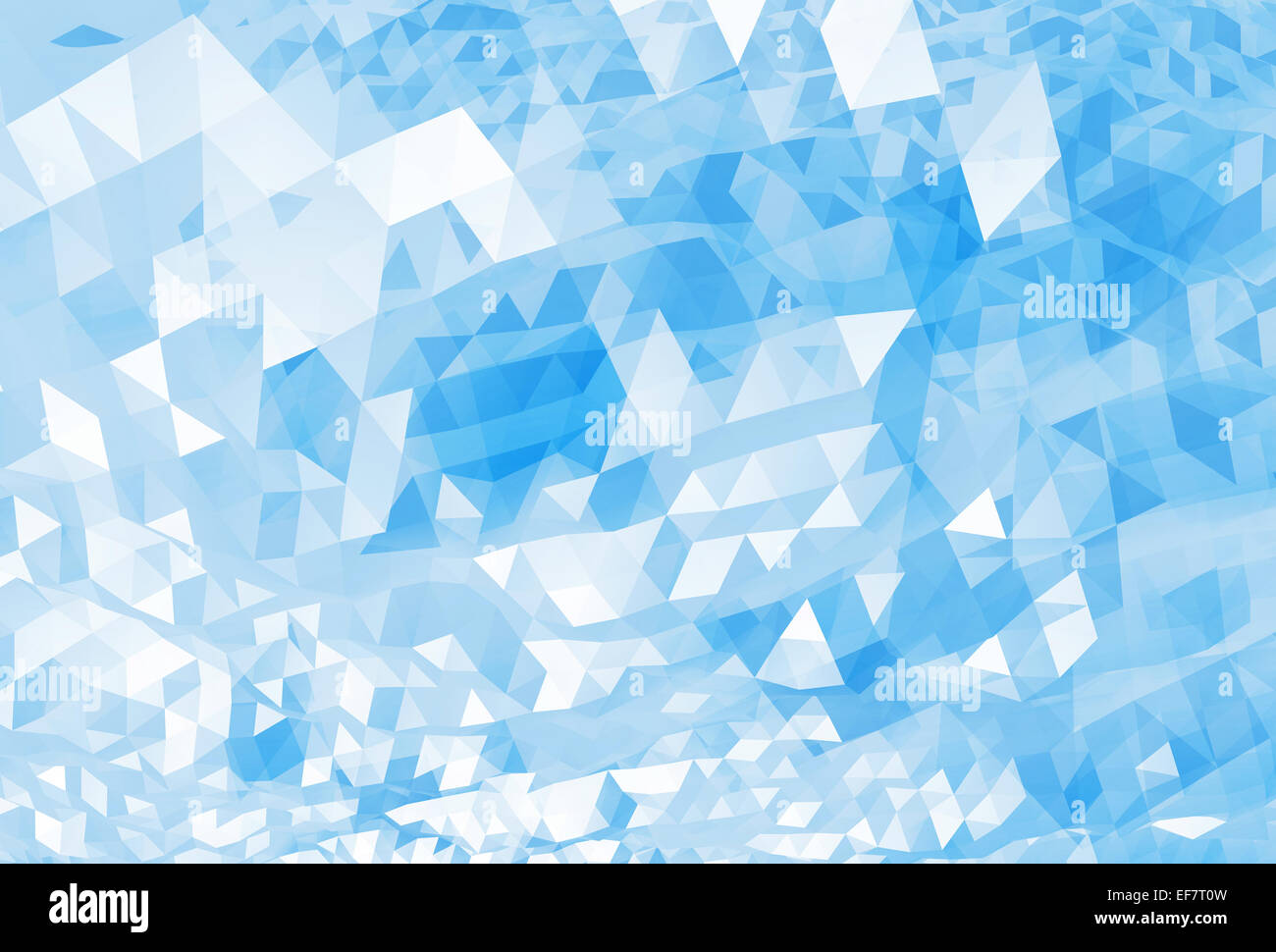 Abstract chaotic bright blue digital triangle low poly background ...