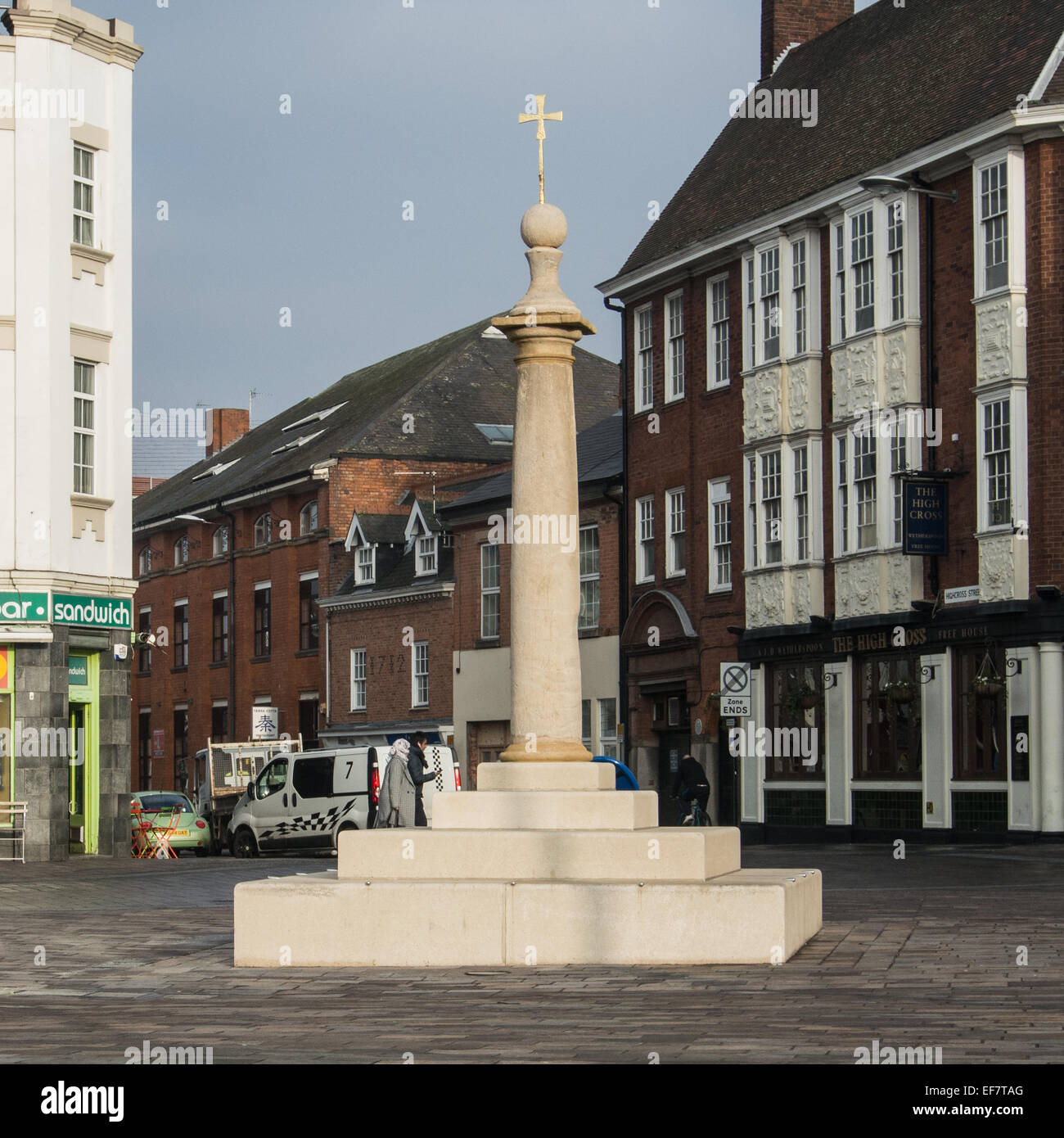 THE HIGH CROSS JUBILEE SQUARE, LEICESTER, ENGLAND - JANUARY - 2015 ...