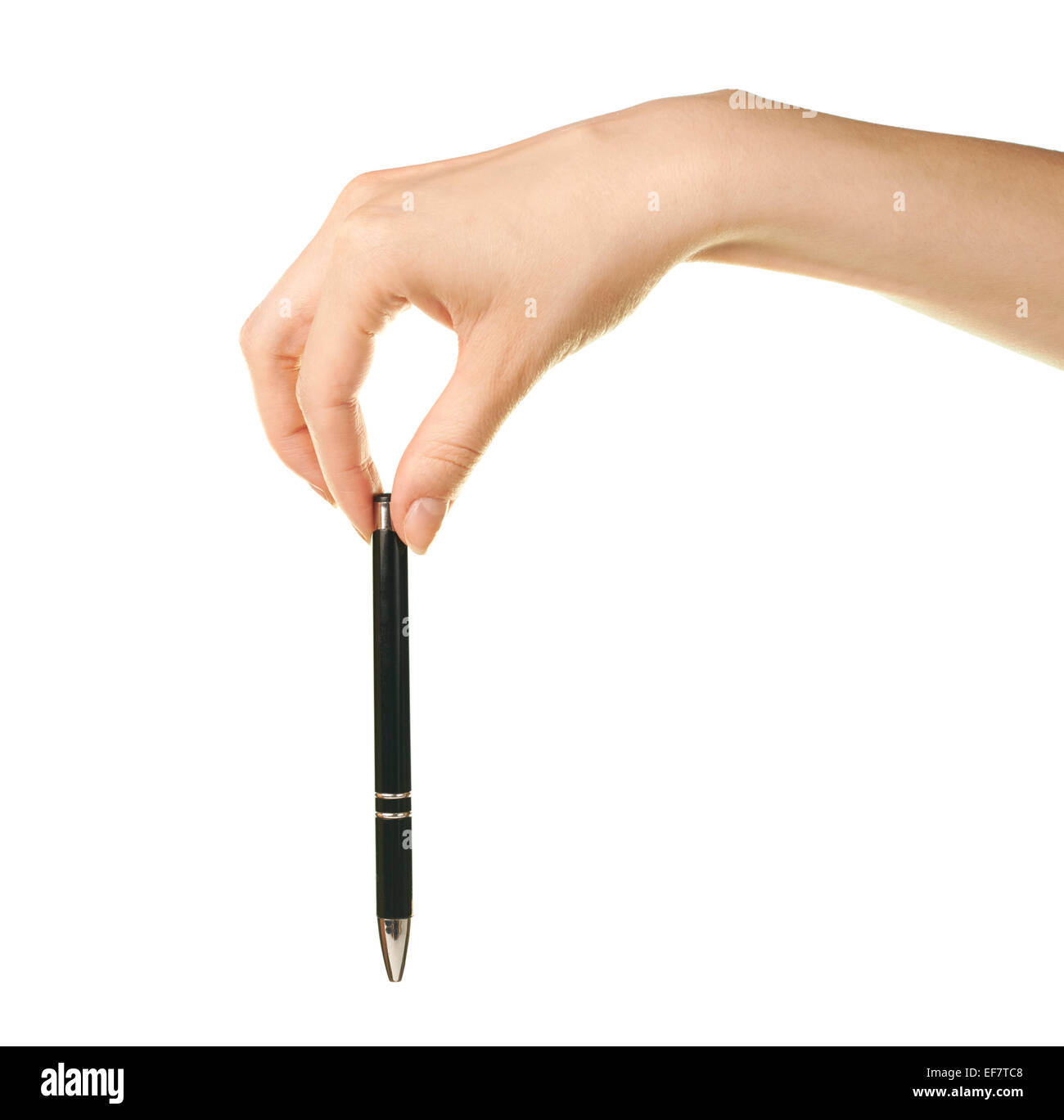 Female caucasian hand holding pen Stock Photo - Alamy