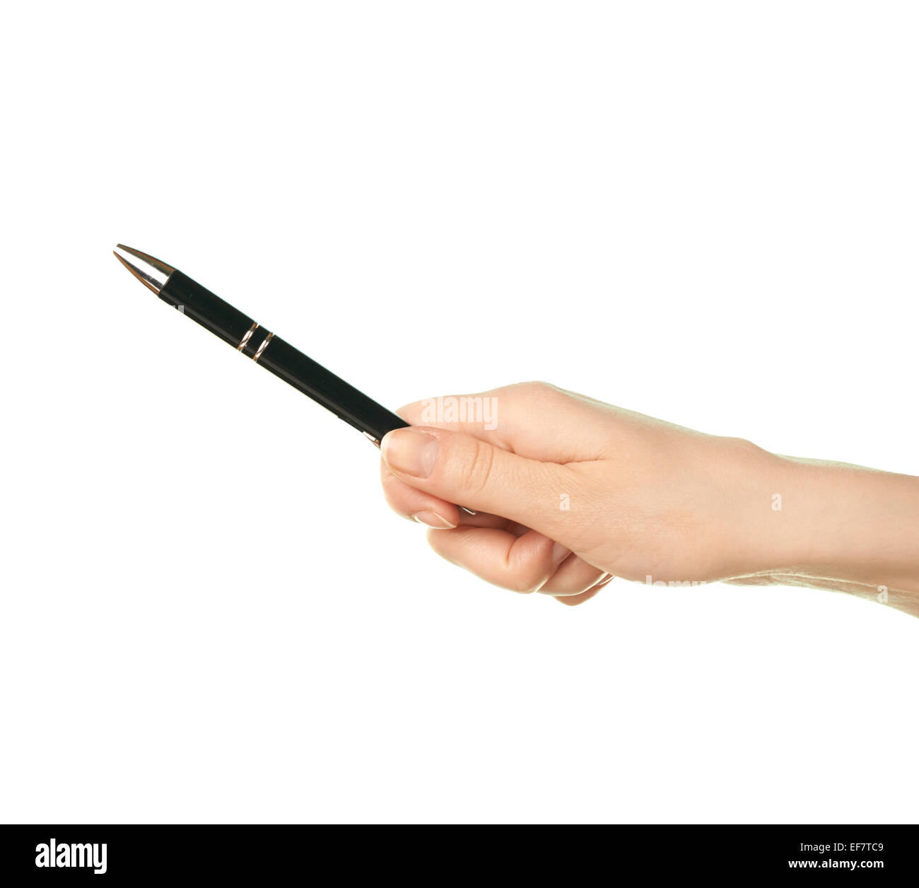 Female caucasian hand holding pen Stock Photo - Alamy