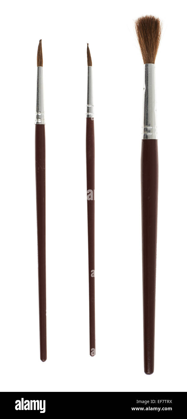 Three paint brushes Stock Photo - Alamy