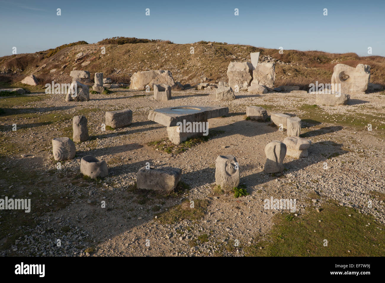 Sculpture in Tout Quarry, Portland Dorset UK Stock Photo - Alamy