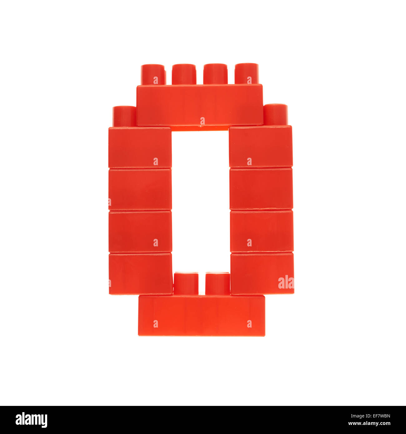 Number made of toy building bricks Stock Photo - Alamy