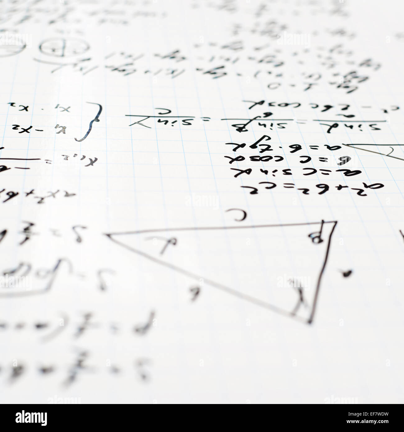 Trigonometry math equations and formulas Stock Photo - Alamy