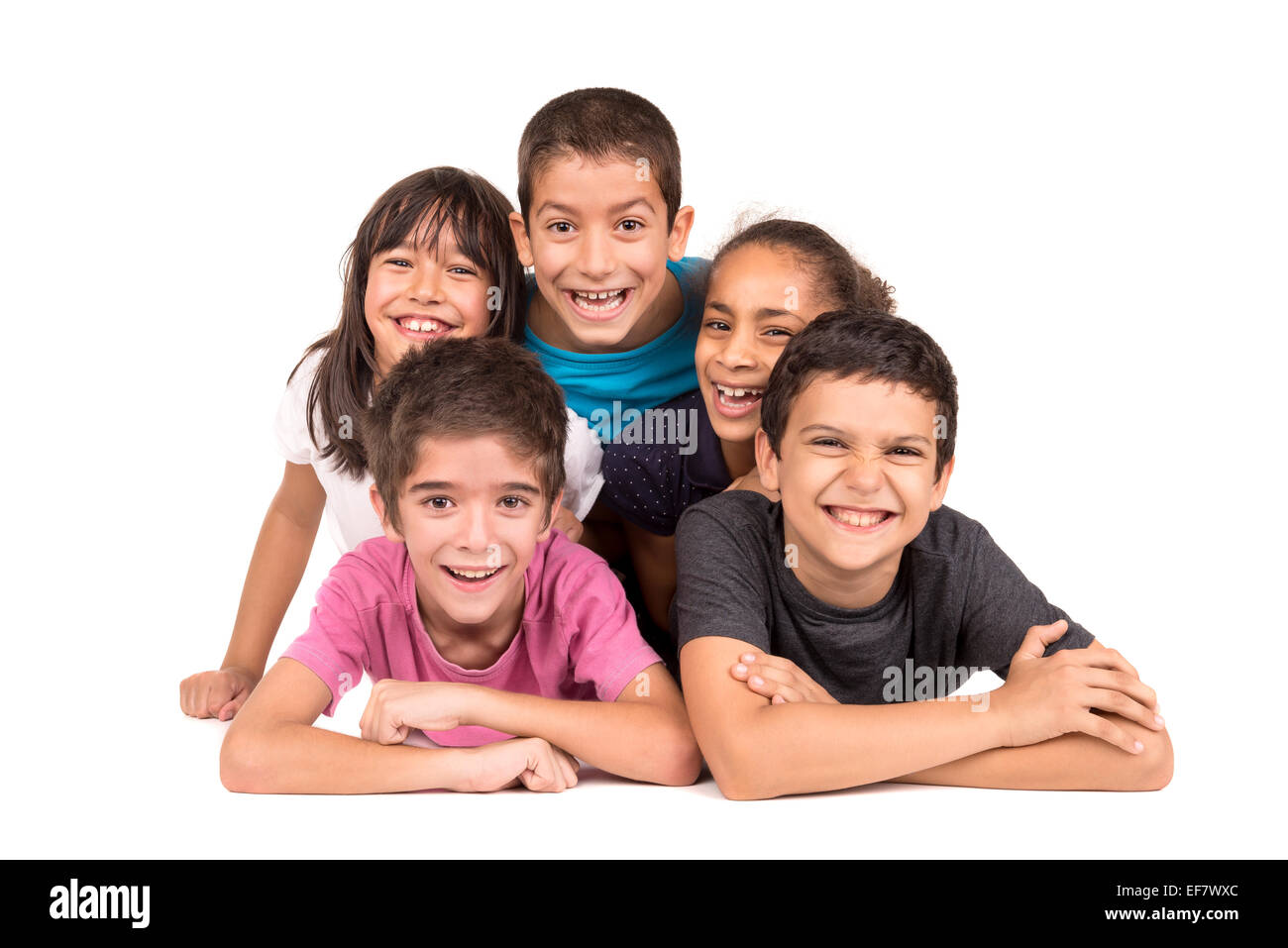 Children posing hi-res stock photography and images - Alamy