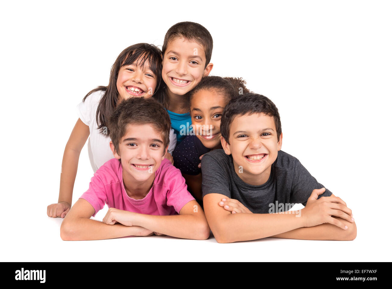 Children posing hi-res stock photography and images - Alamy