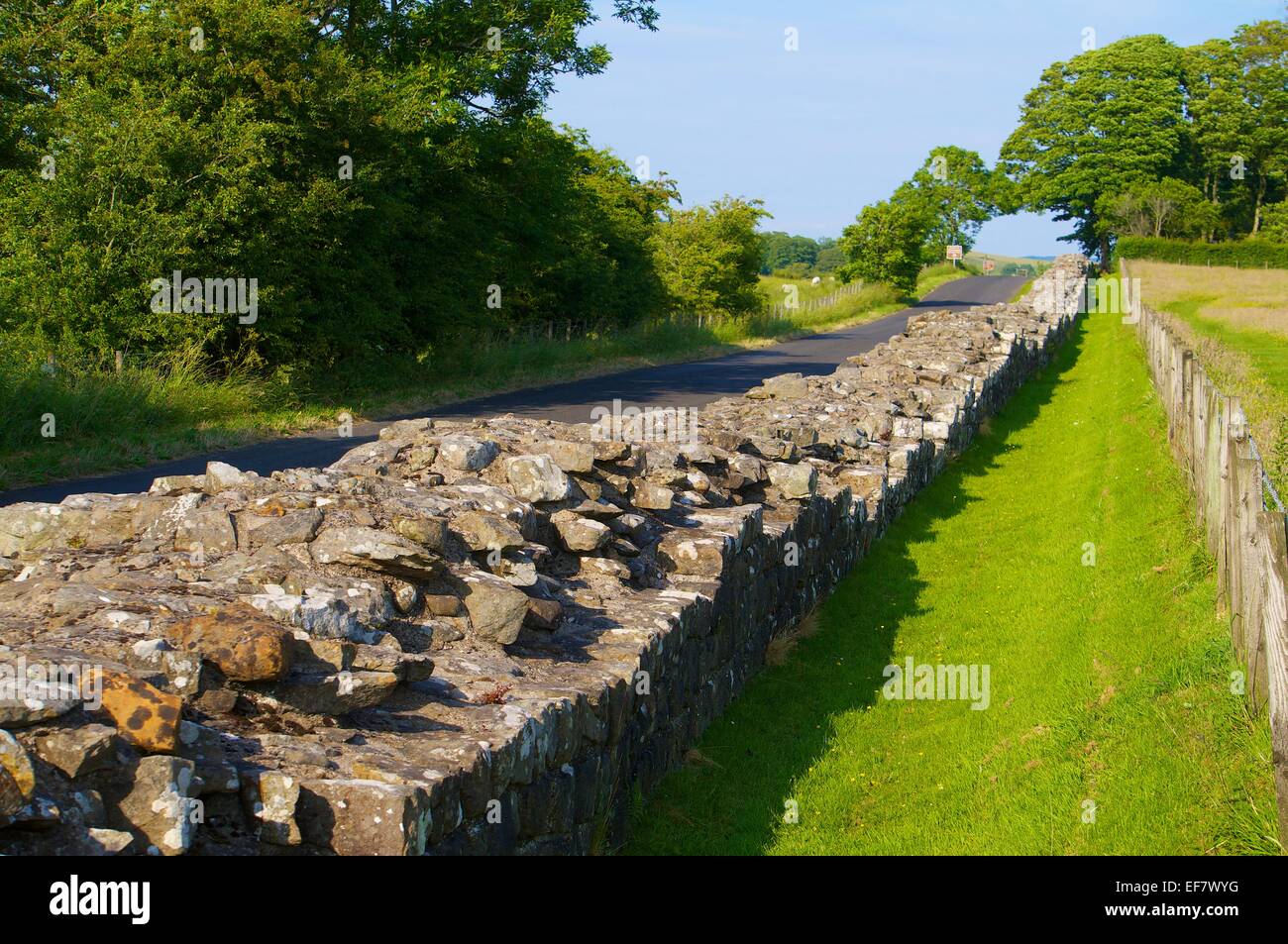 Roman Wall remains of. Birdoswald on Hadrian's Wall, World Heritage ...