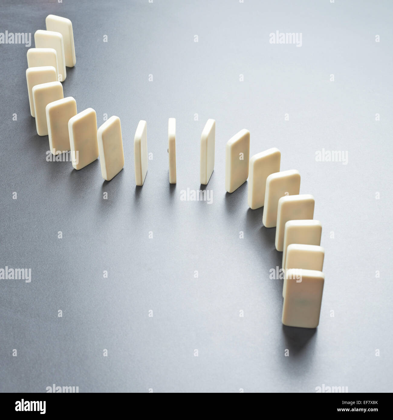 Domino's effect composition Stock Photo - Alamy