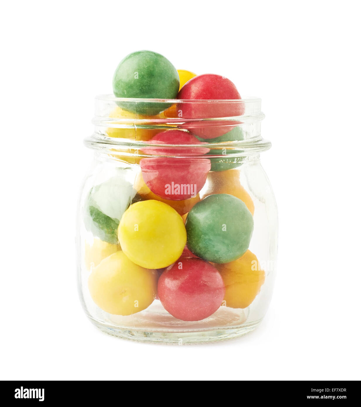 Multiple chewing gum balls in a jar Stock Photo - Alamy