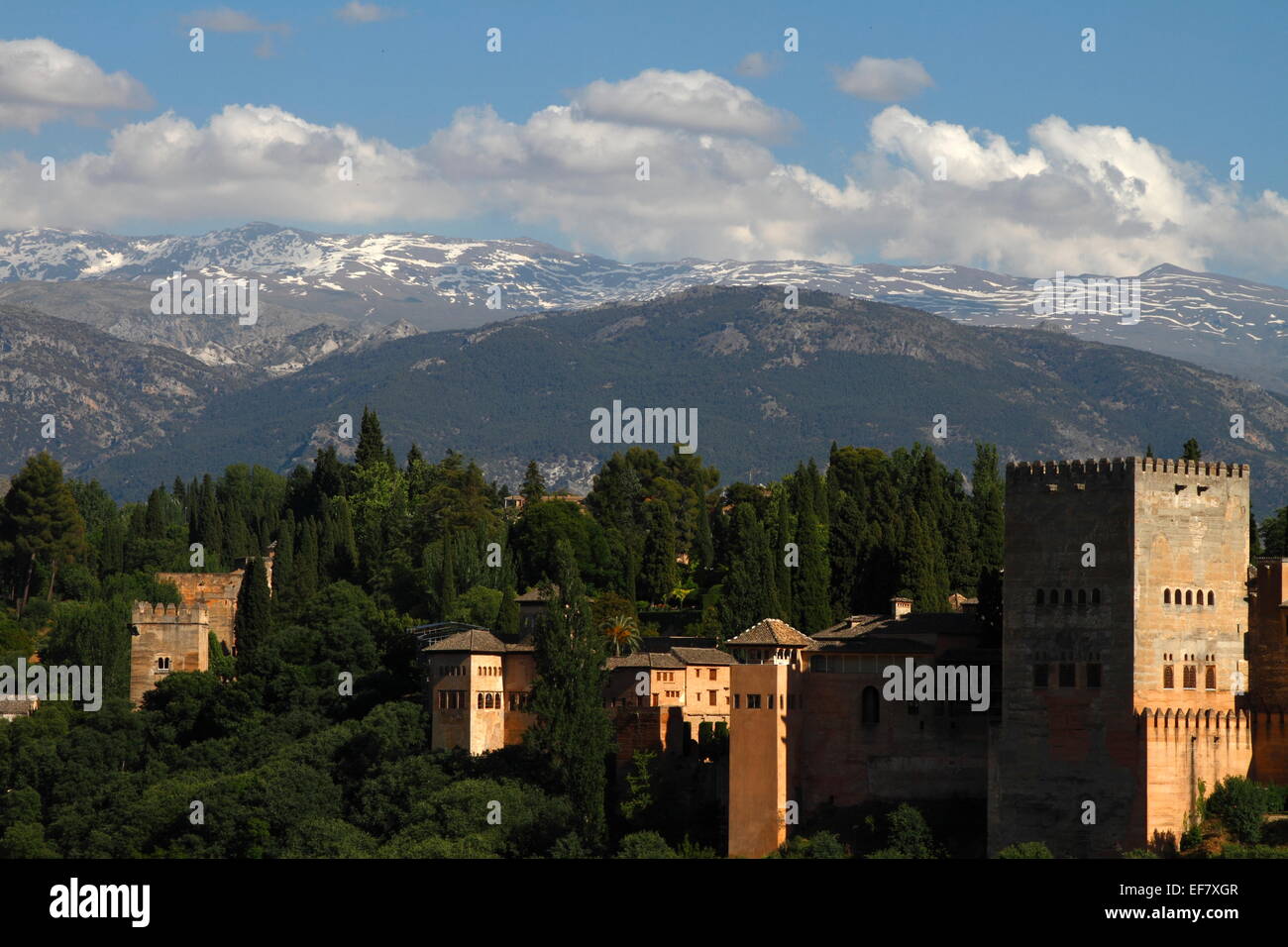 The Alhambra above Granada, viewed from Albaicin Stock Photo - Alamy
