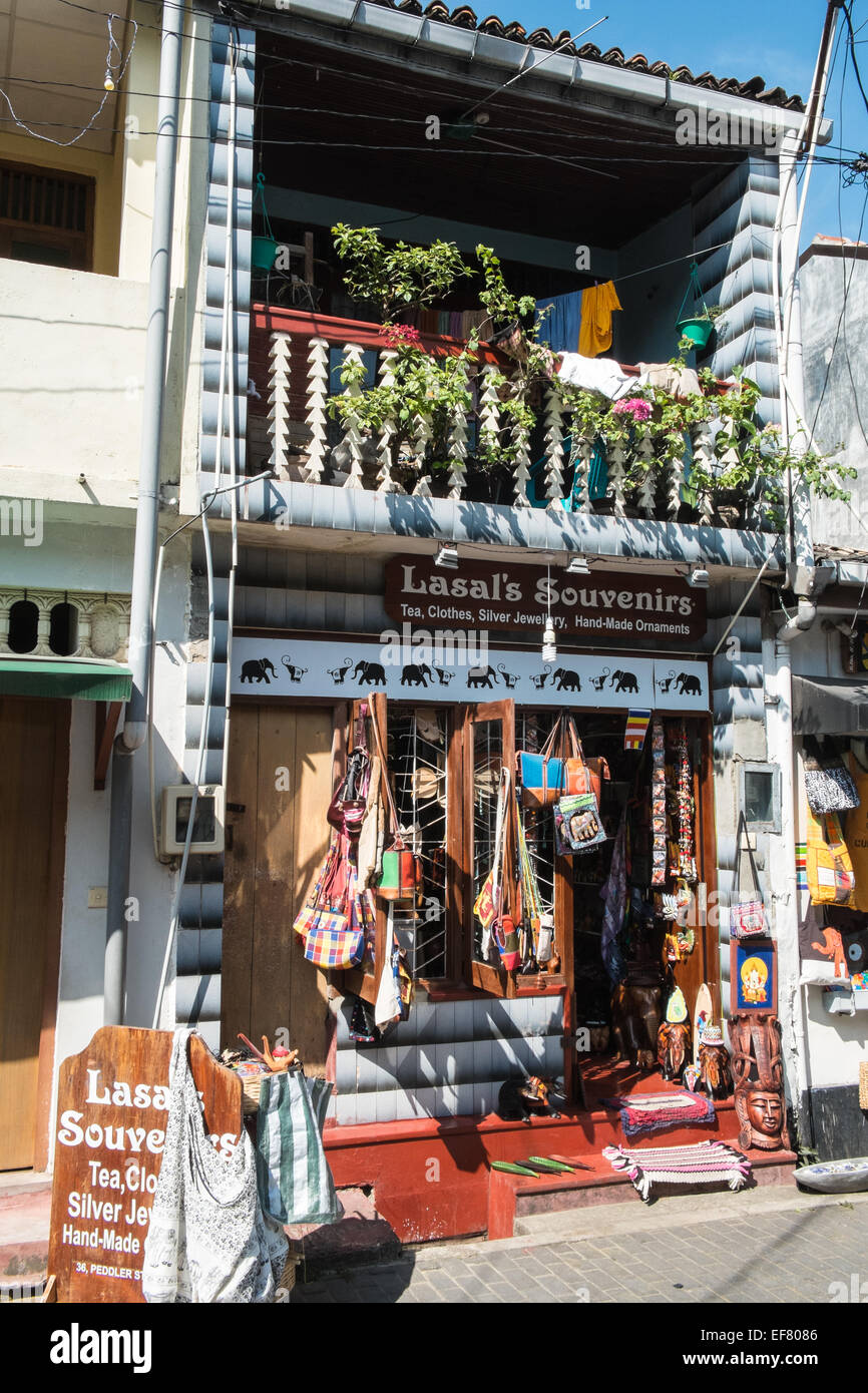 Traditional wooden house,shop selling souvenirs to tourists in Old Town ...