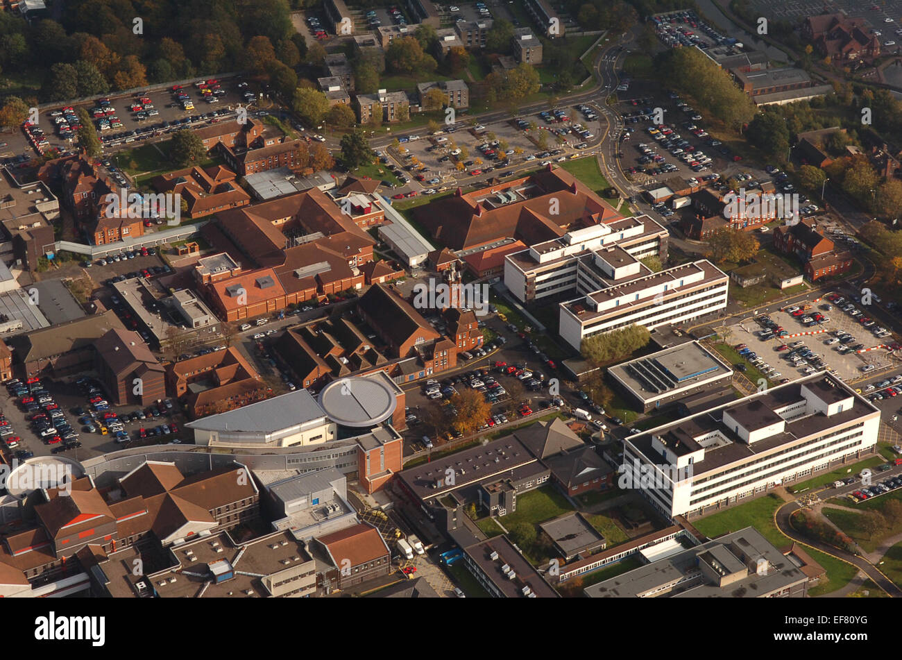 An aerial view of Wolverhampton New Cross Hospital Uk Stock Photo - Alamy