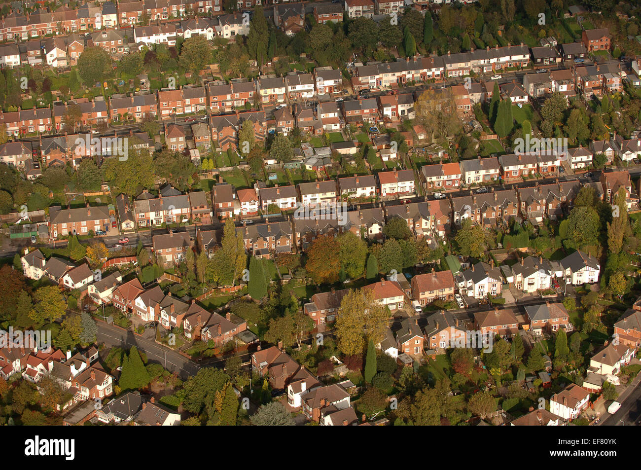 aerial view of houses homes property house Wolverhampton England Uk ...