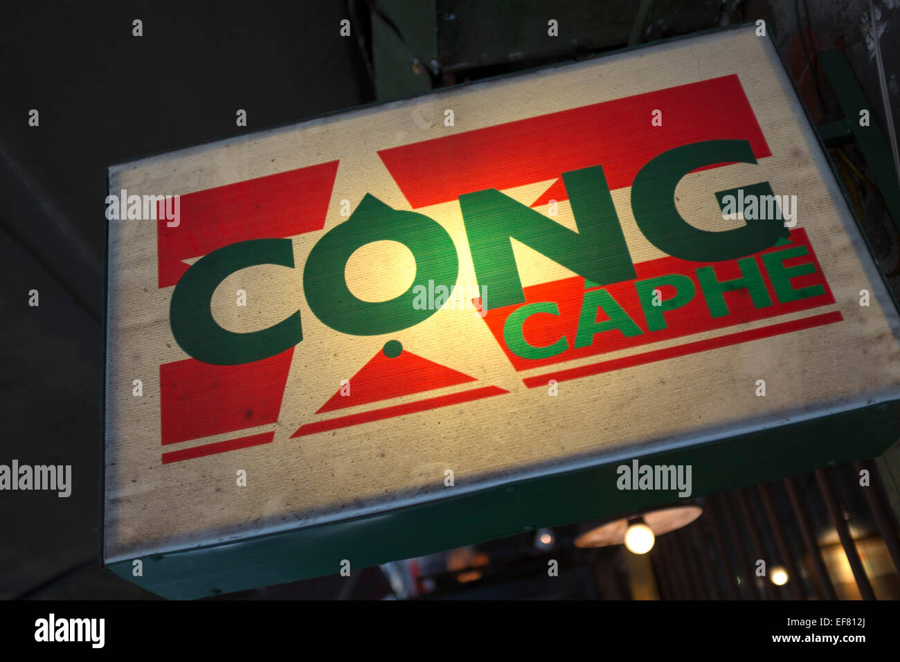 Cong Caphe Cafe Bar in Hanoi Vietnam Stock Photo - Alamy