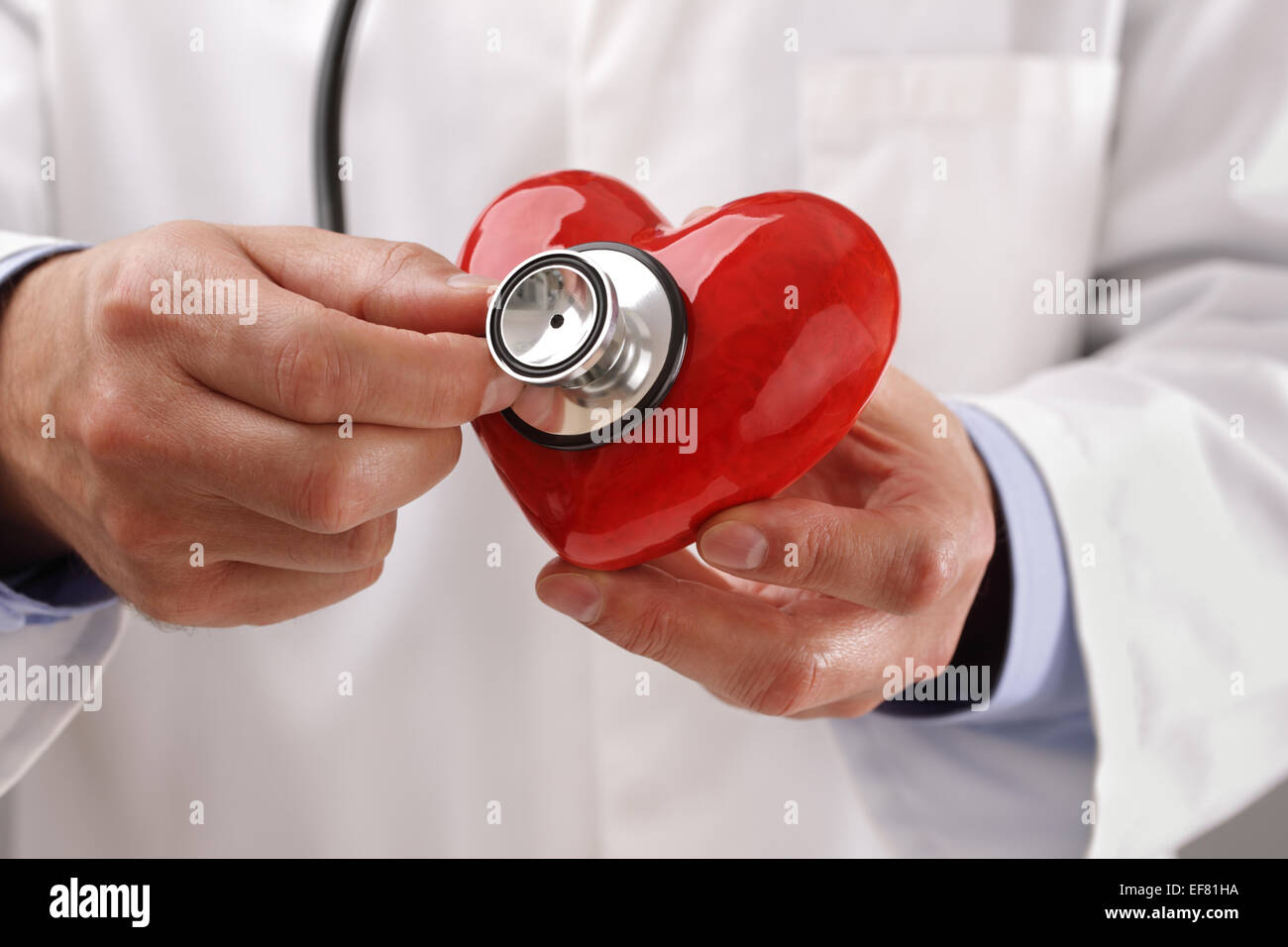 Doctor holding heart Stock Photo - Alamy