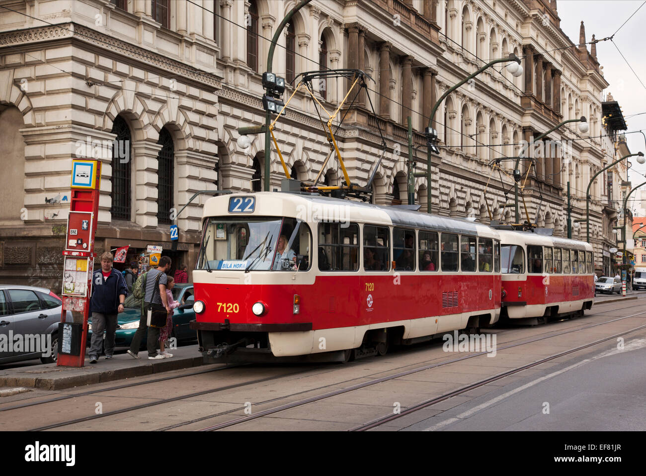 Prague trams hi-res stock photography and images - Alamy