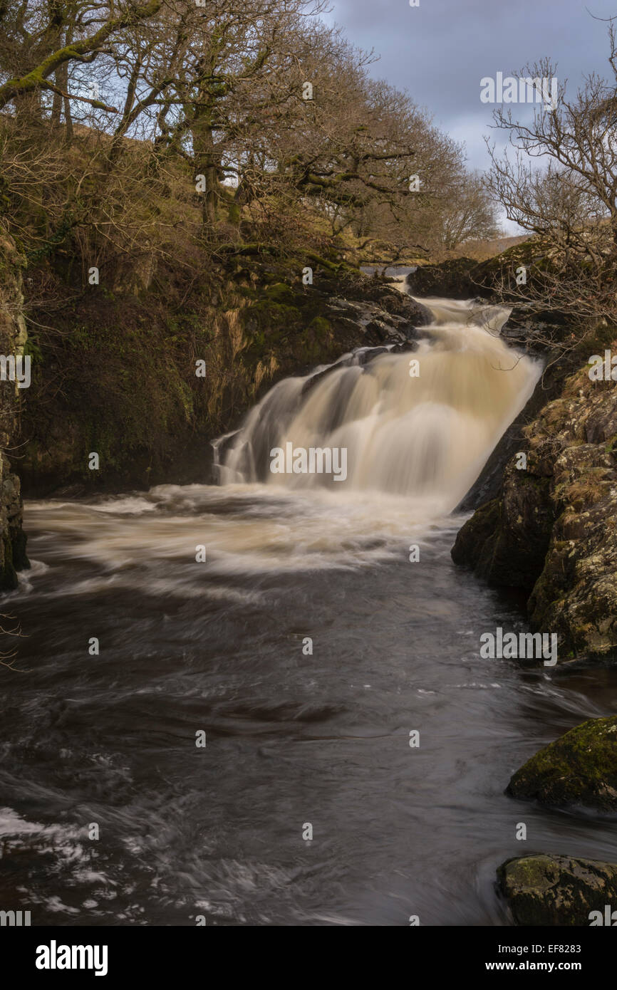 Beezley Falls on the famous Ingleton Waterfalls walk in the Yorkshire ...