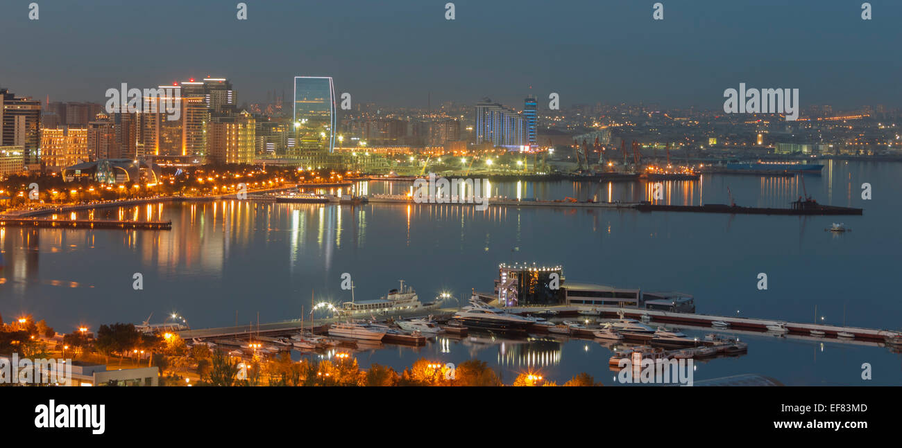 Baku panorama with highland park Stock Photo - Alamy