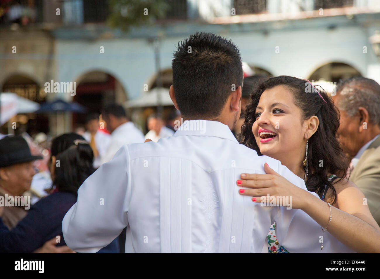 Oaxaca, Mexico - The weekly Wednesday dance in the central square ...