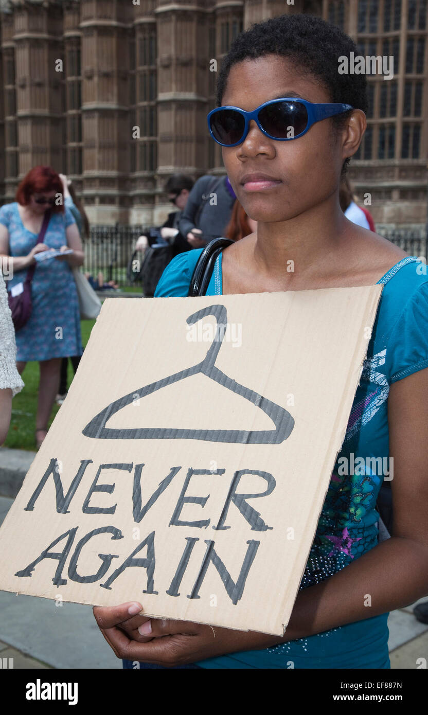 Abortion coat hanger protest hi-res stock photography and images - Alamy